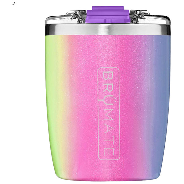 BruMate Glitter Rainbow Rocks Tumbler 12 oz