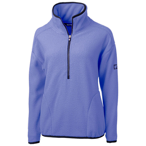 Cutter & Buck Women's Hyacinth/Navy Blue Cascade Eco Sherpa Fleece Pul