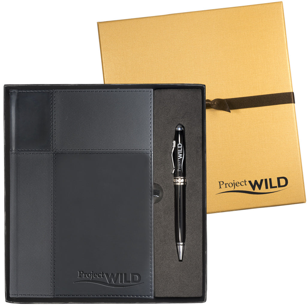 Leeman Black Tuscany Journal & Executive Stylus Pen