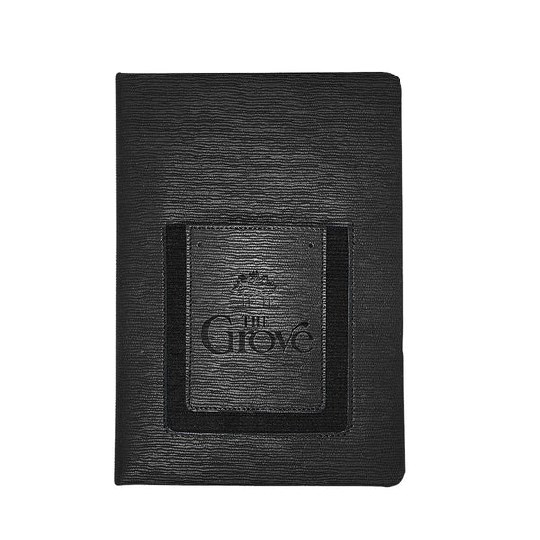 Leeman Black Roma Journal with Phone Pocket