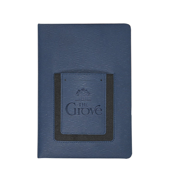 Leeman Navy Blue Roma Journal with Phone Pocket