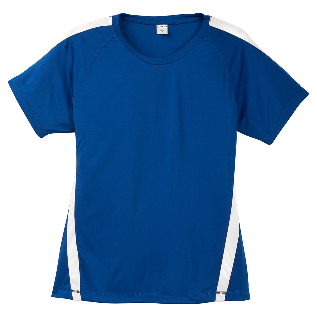 Sport-Tek Women's True Royal/White Colorblock PosiCharge Competitor Te