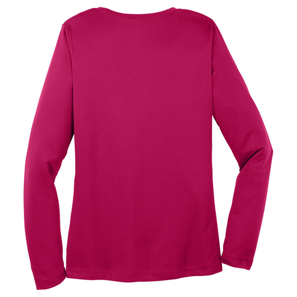 Sport-Tek Women's Pink Raspberry Long Sleeve PosiCharge Competitor V-N