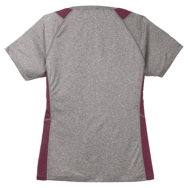 Sport-Tek Women's Vintage Heather/Maroon Heather Colorblock Contender