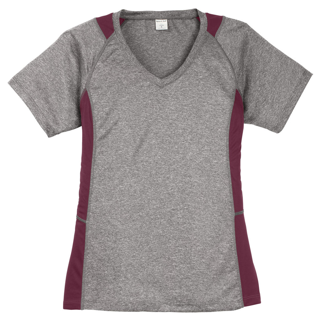 Sport-Tek Women's Vintage Heather/Maroon Heather Colorblock Contender