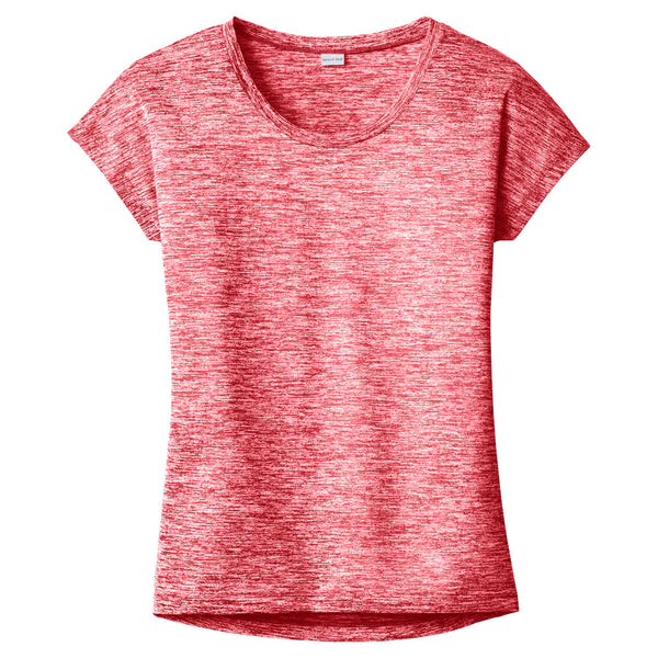 Sport-Tek Women's Deep Red Electric PosiCharge Electric Heather Sporty