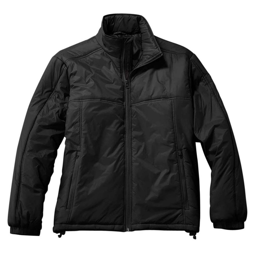 Harriton Men's Black Essential Polyfill Jacket