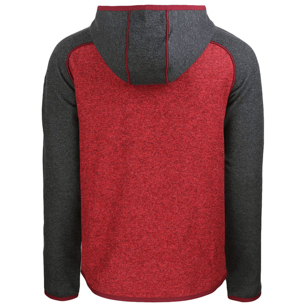 Cutter & Buck Men's Cardinal Red Heather/Charcoal Heather Mainsail Ful