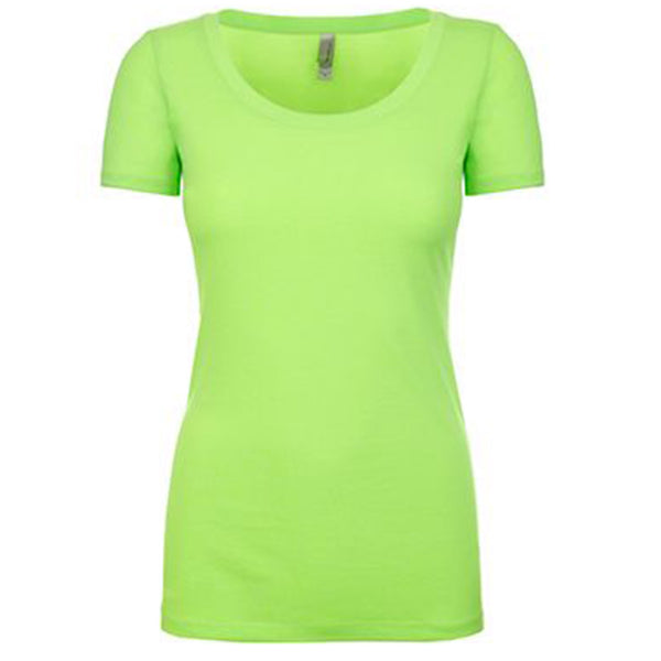 Next Level Women's Neon Green Scoop Neck Tee