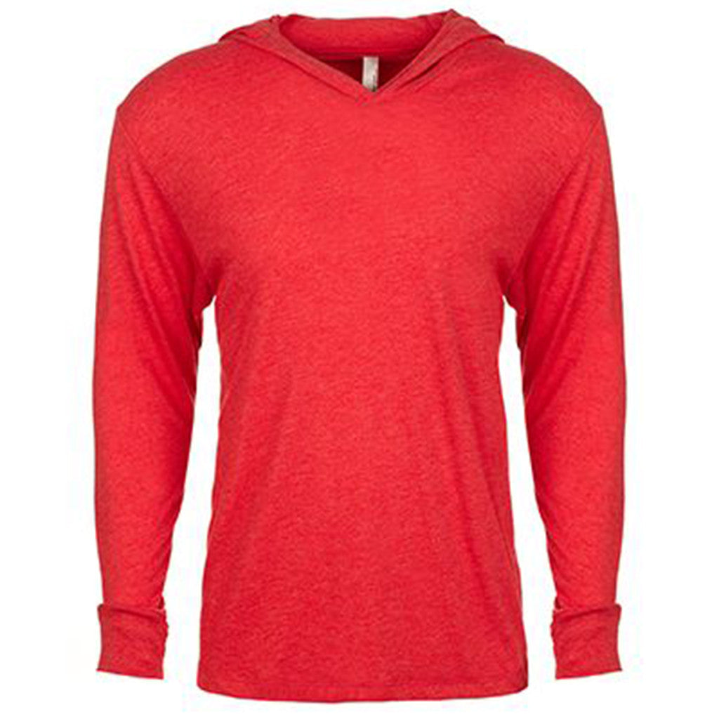 Next Level Unisex Vintage Red Triblend Long Sleeve Hoodie