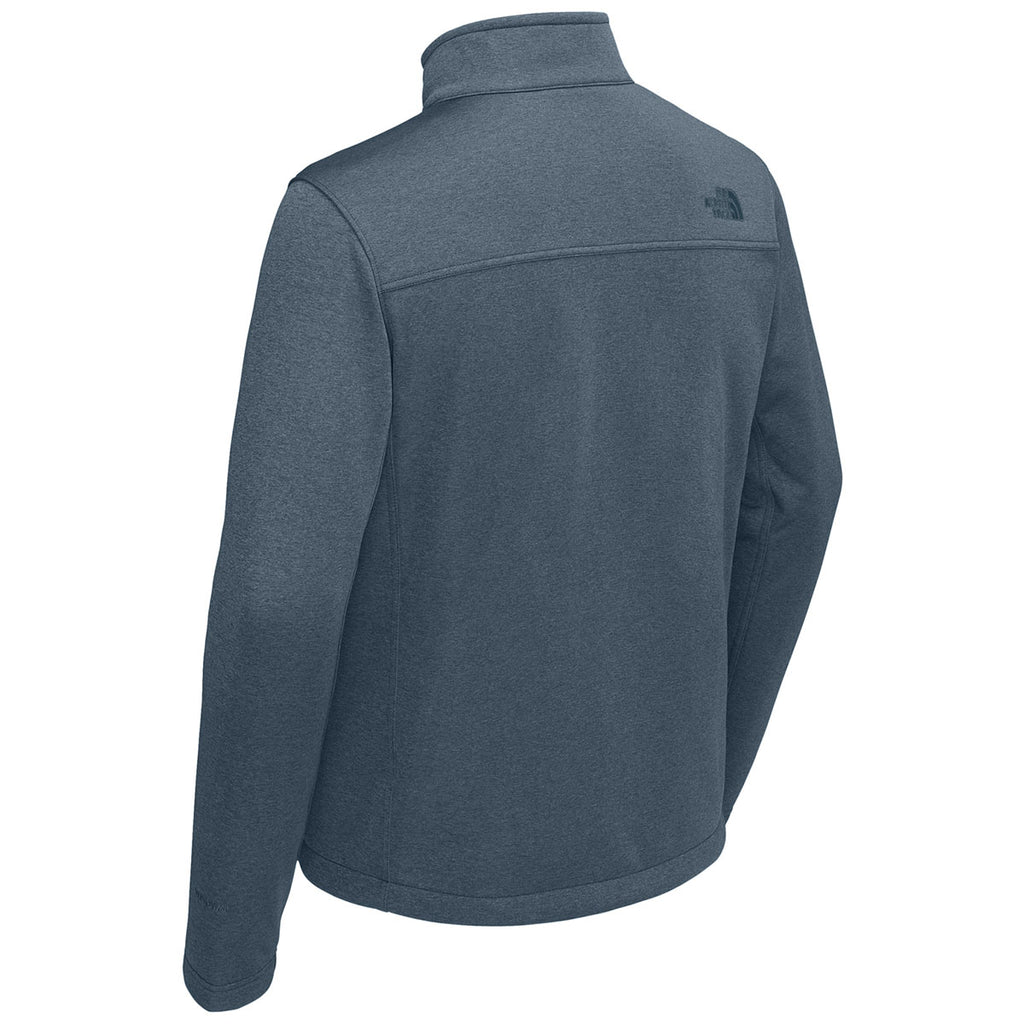 The North Face Men's Urban Navy Heather Chest Logo Ridgewall Soft Shel