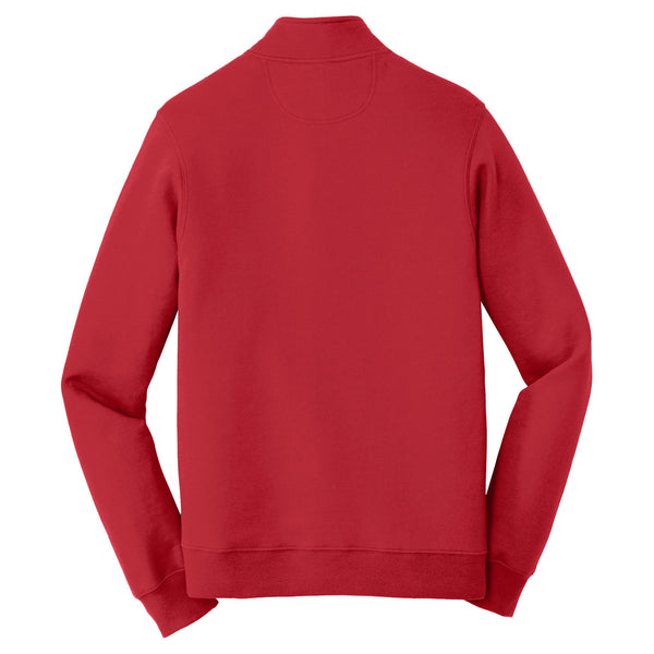 Port & Company Men's Bright Red Fan Favorite Fleece 1/4-Zip Pullover S