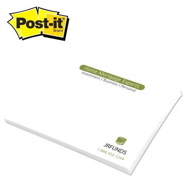 Post-it White Custom Printed Notes 3" x 4"