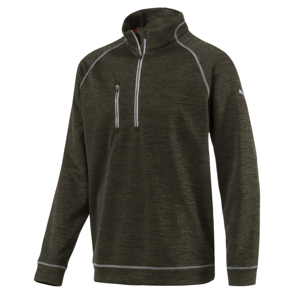 Puma Golf Men's Forest Night PWRWarm Heather 1/4 Zip Golf Popover