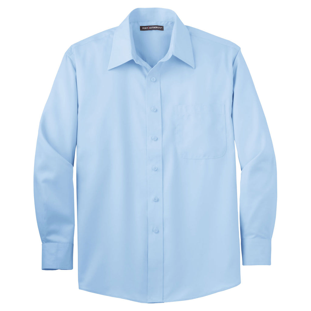 Port Authority Men's Sky Blue Long Sleeve Non-Iron Twill Shirt