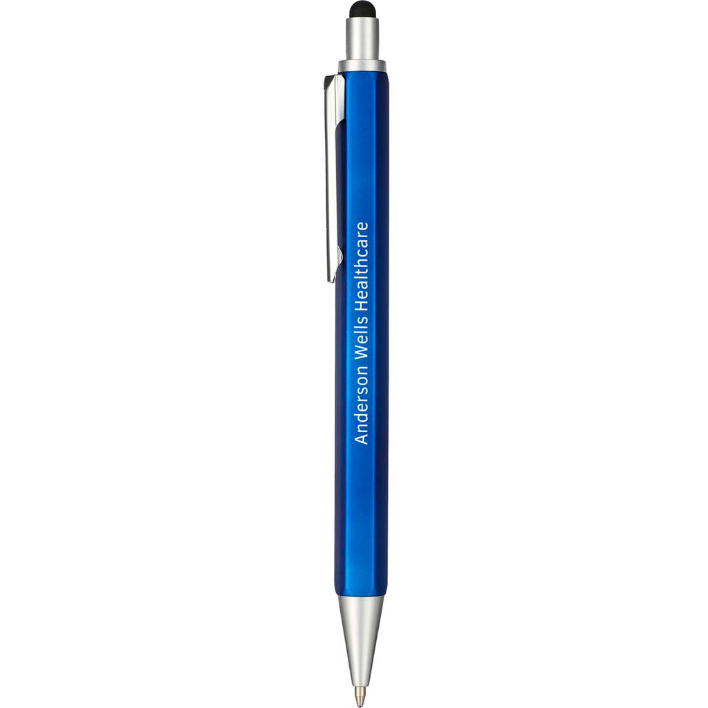 Bullet Royal Blue Level and Ruler Ballpoint Stylus