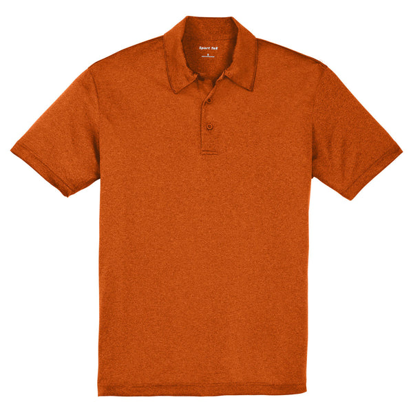 Sport-Tek Men's Deep Orange Heather Contender Polo