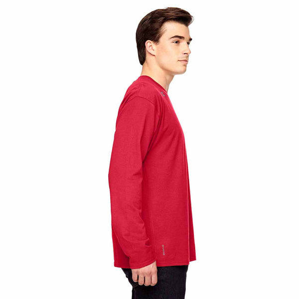 Champion Men's Sport Red Vapor Cotton Long-Sleeve T-Shirt
