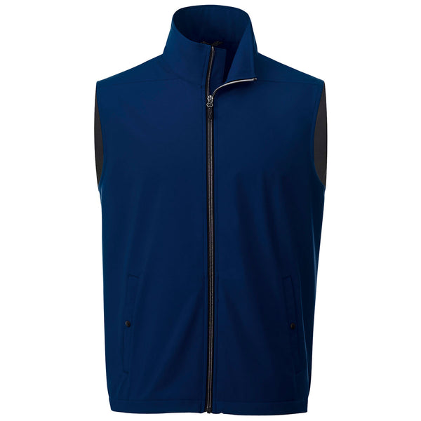 Elevate Men's Vintage Navy Warlow Softshell Vest