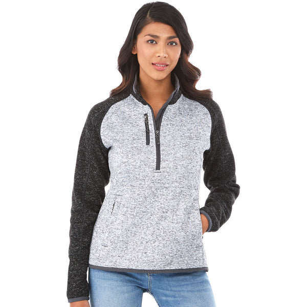 Elevate Women's Light Heather Grey/Black Smoke Heather Vorlage Half Zi