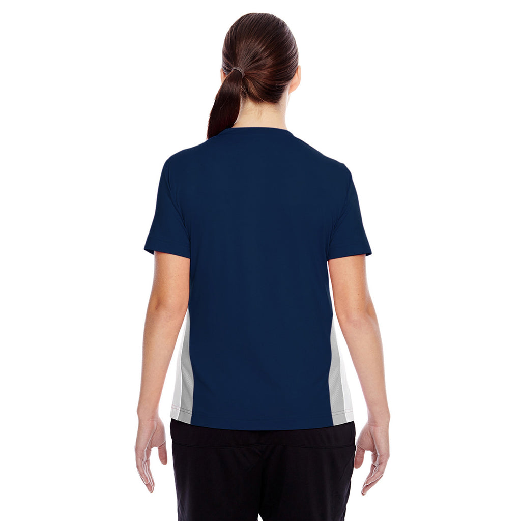 Team 365 Women's Sport Dark Navy Short-Sleeve Athletic V-Neck Tourname