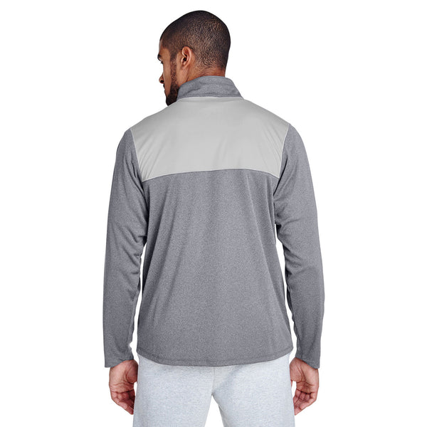 Team 365 Men's Athletic Heather Excel Melange Interlock Performance Qu