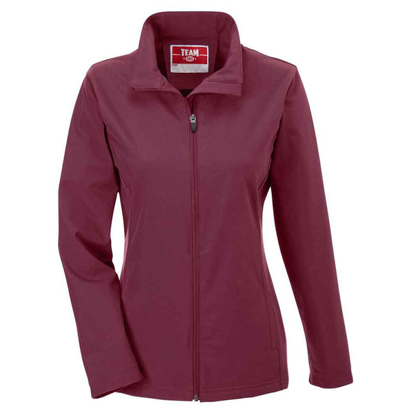 Team 365 Women's Sport Maroon Leader Soft Shell Jacket