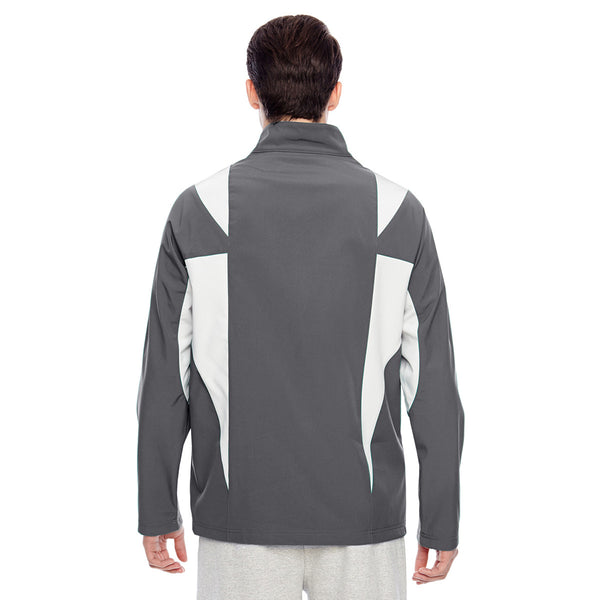 Team 365 Men's Sport Graphite/Sport Silver Icon Colorblock Soft Shell