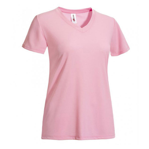 Expert Women's Pink V-Neck Tec Tee