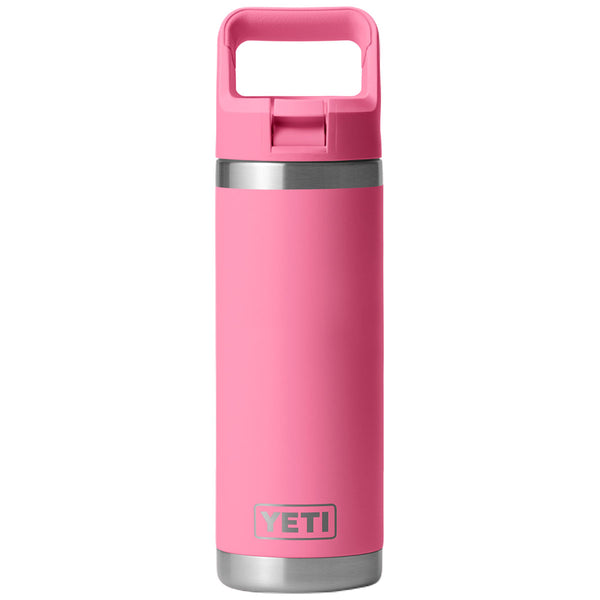 YETI Harbor Pink Rambler 18 oz Water Bottle W/ Color Matching Straw Ca