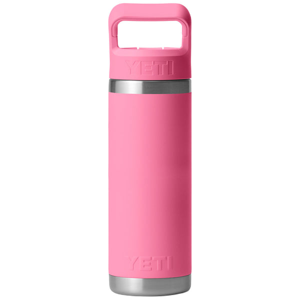 YETI Harbor Pink Rambler 18 oz Water Bottle W/ Color Matching Straw Ca